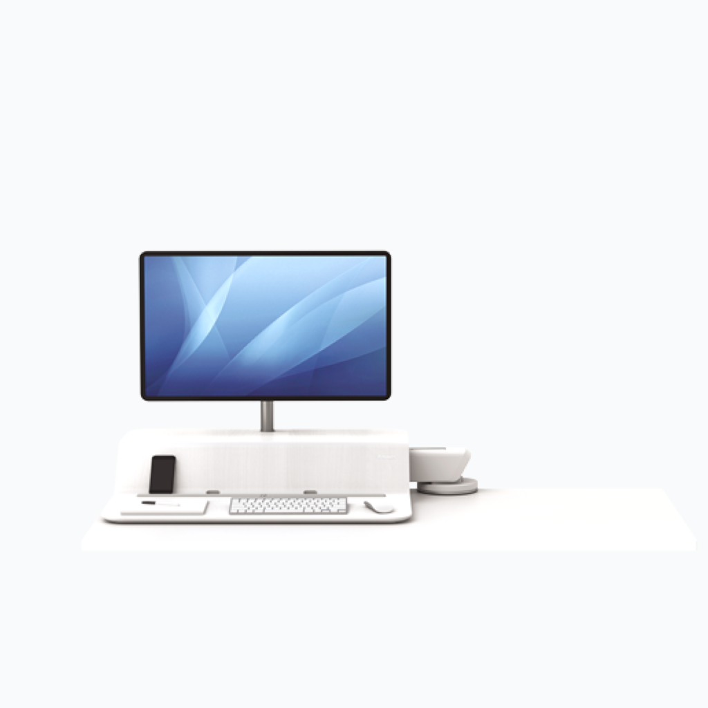 Fellowes LOTUS RT SIT-STAND WORKSTATION - WHITE (for Single Monitor ...